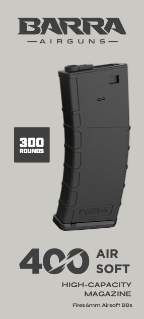 400 Airsoft High Capacity Magazine – Barra Airguns