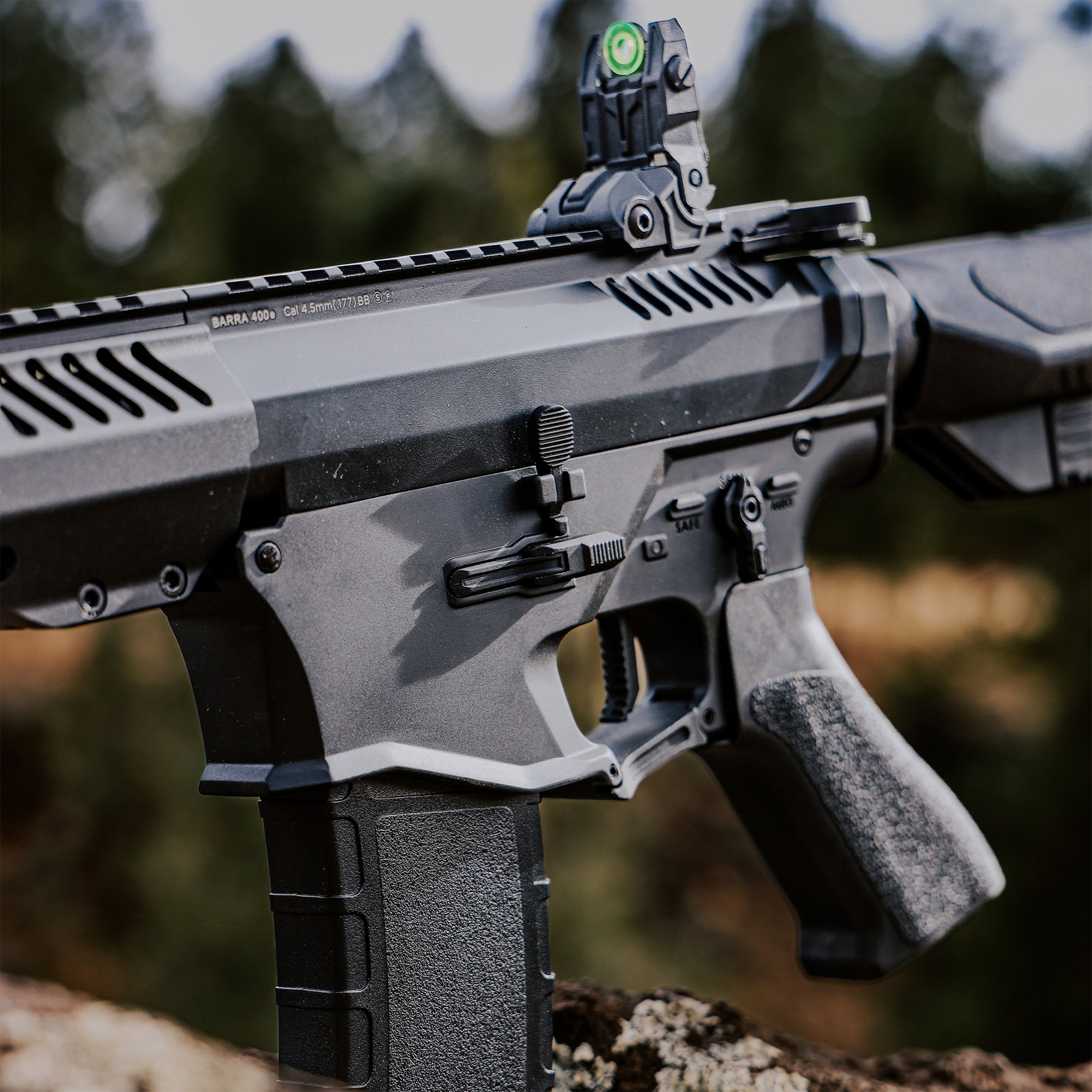 Barra Airguns | 400e Electric Air Rifle | Full-Auto LiPo BB Rifle