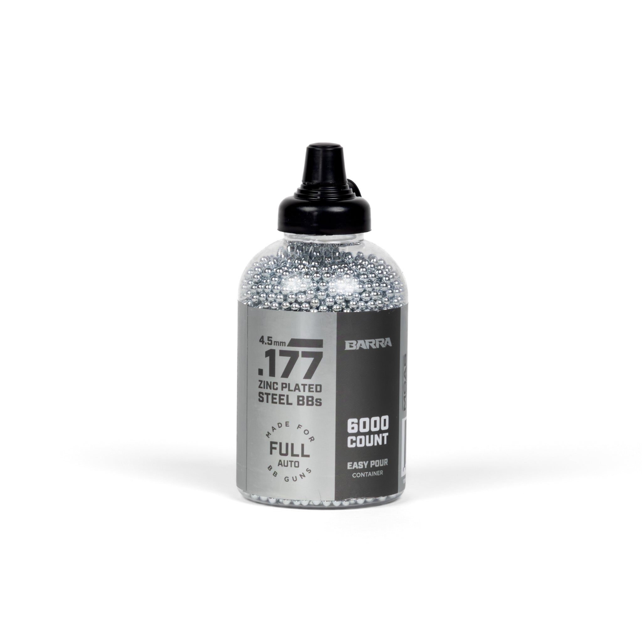 Barra Airguns | .177 cal/4.5mm Zinc Plated Steel BBs - 6,000 Count