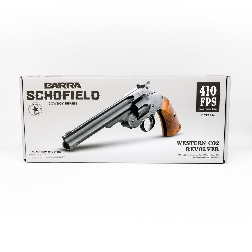 Barra Airguns | Schofield 7 Inch | Western CO2 BB Revolver Pistol