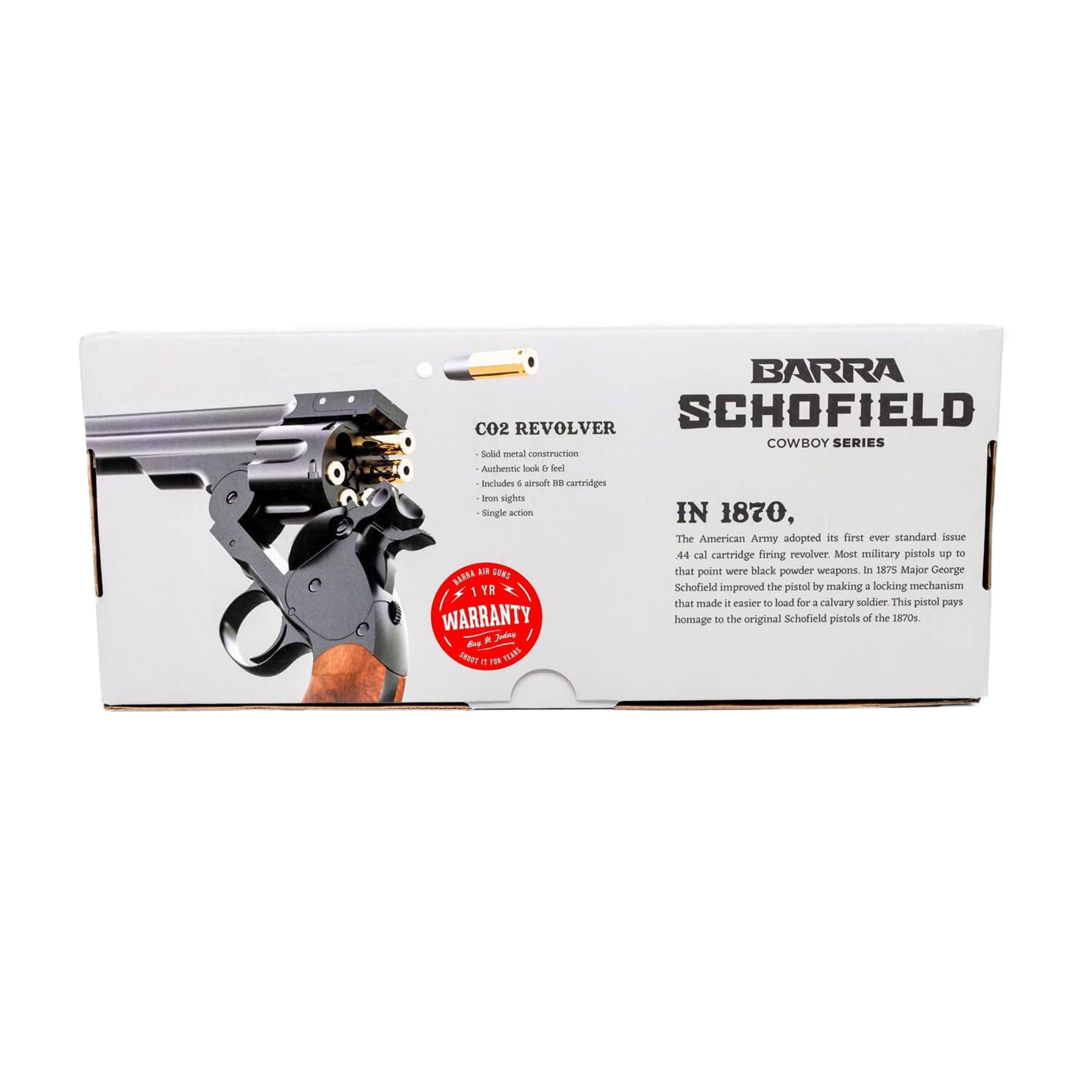 Barra Airguns | Schofield 7 Inch | Western CO2 Airsoft Revolver Pistol