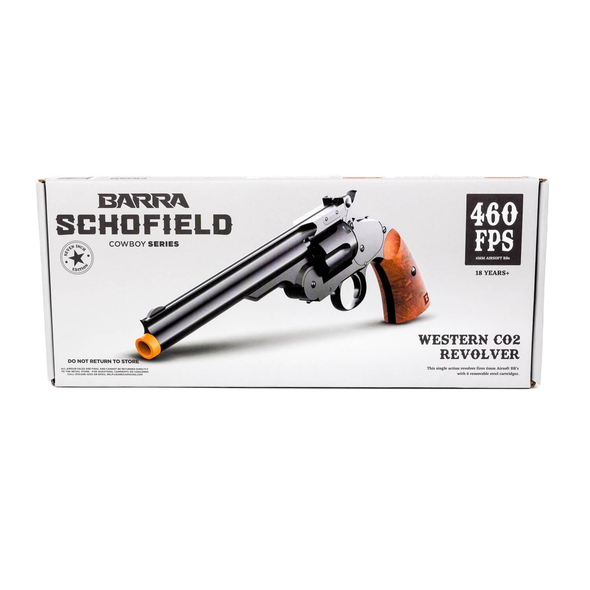 Barra Airguns | Schofield 7 Inch | Western CO2 Airsoft Revolver Pistol